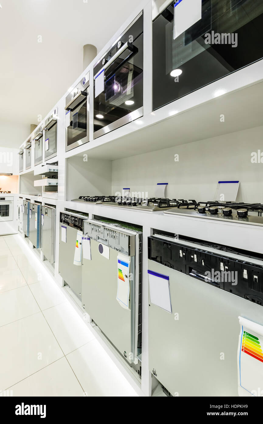 Home appliance in the store Stock Photo - Alamy
