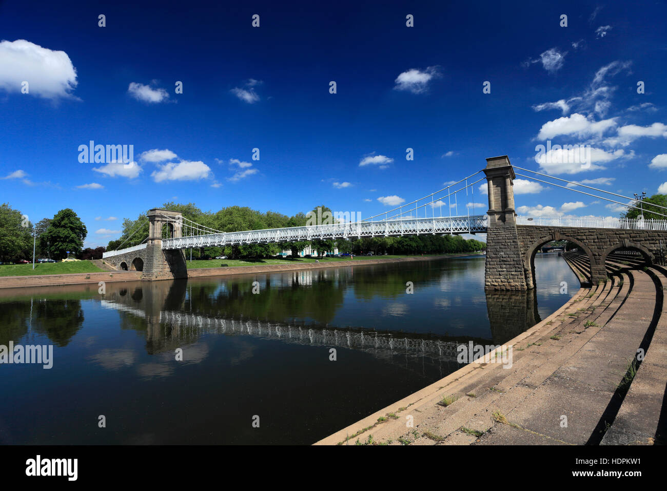 Bridge over the river Trent, Nottingham city centre, Nottinghamshire ...