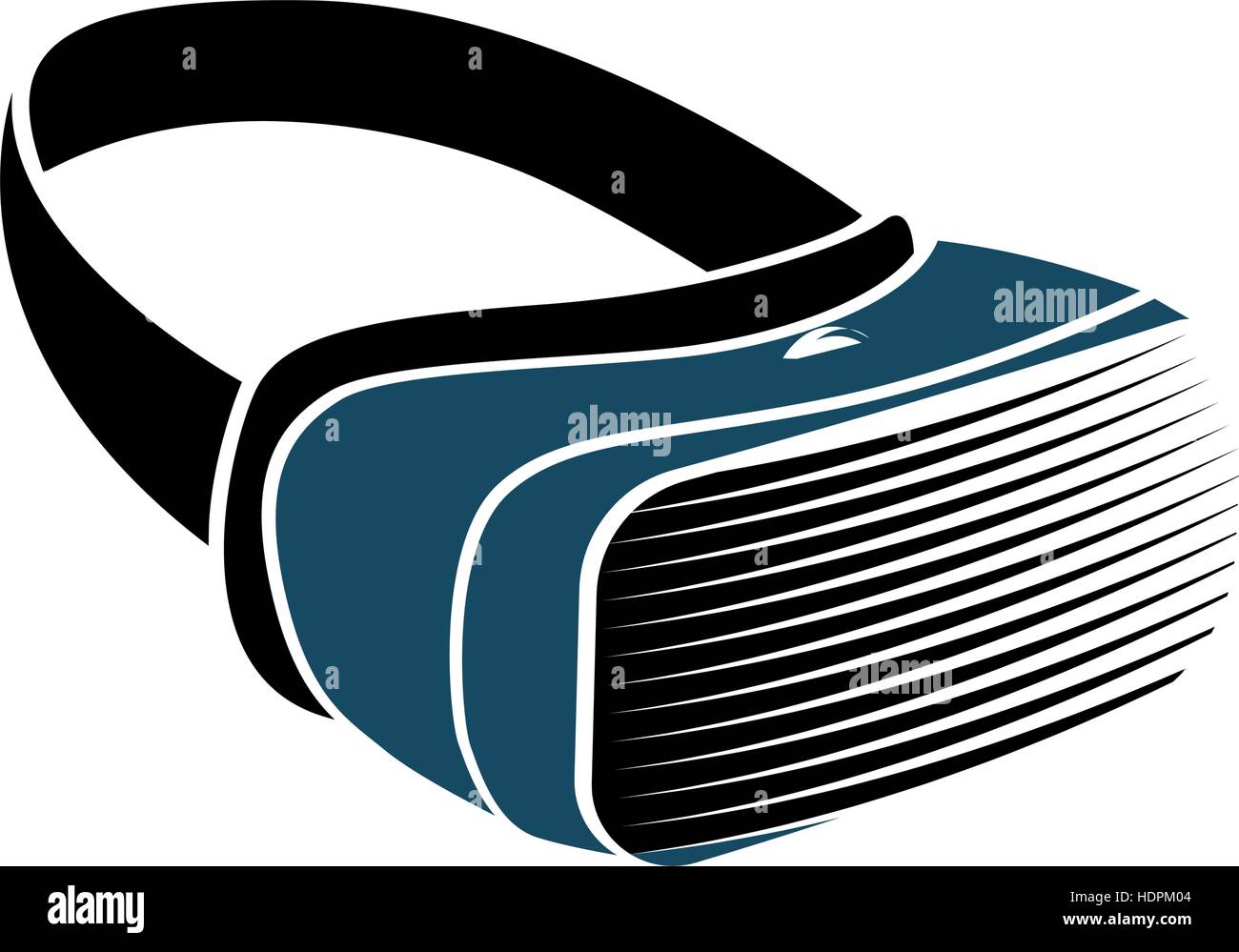 Isolated vr headset logotype on white background. Black color virtual ...