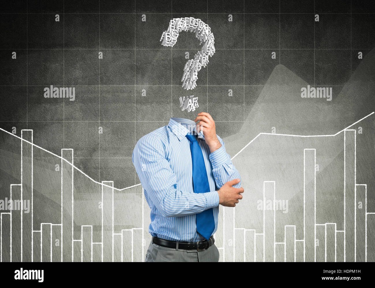 Big question in his head Stock Photo - Alamy