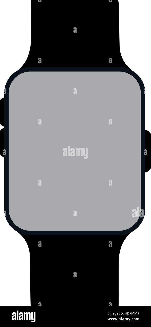 smart watch wearable technology blank screen Stock Vector Image & Art ...