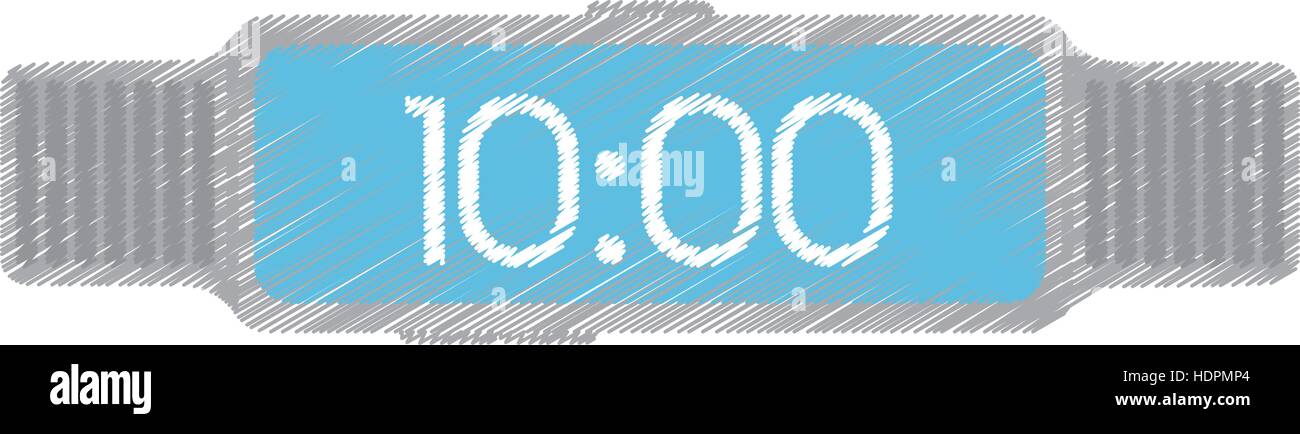 steel digital smart watch time screen Stock Vector Image & Art - Alamy