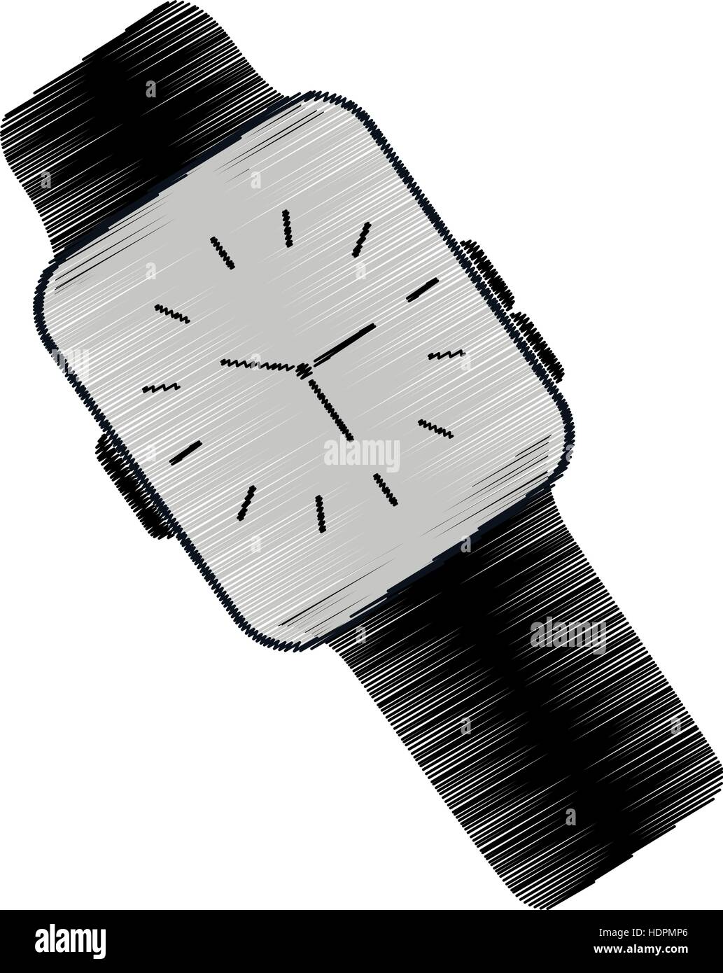 black classic analog watch wearable technology Stock Vector Image & Art ...
