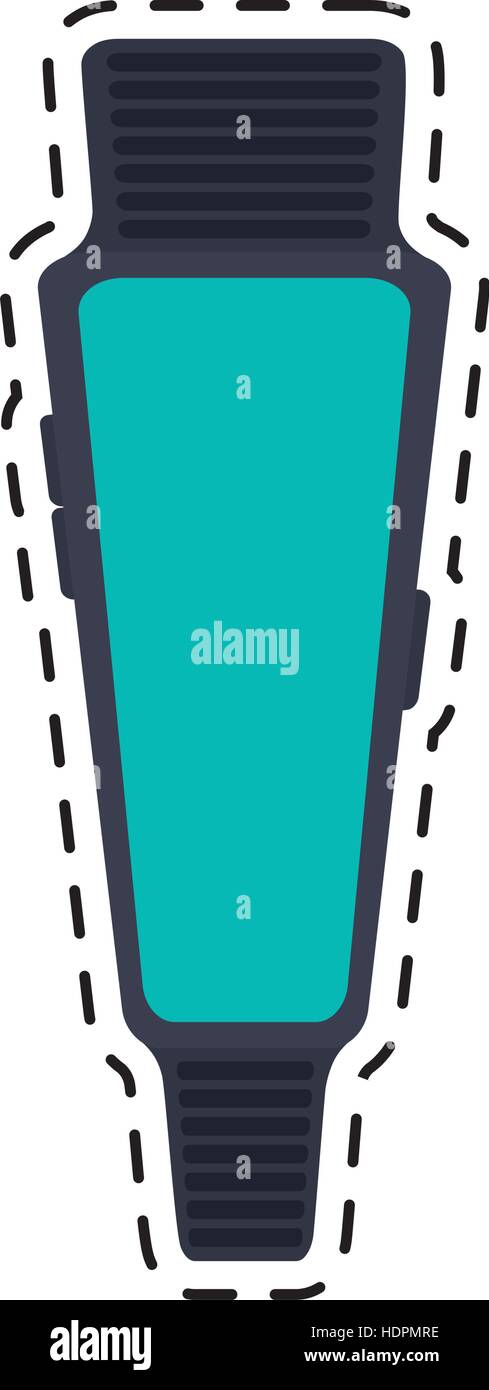 green screen smart watch wearable technology style line Stock Vector ...