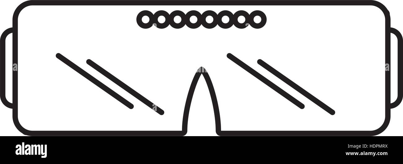 vr glasses device gadget outline Stock Vector Image & Art - Alamy