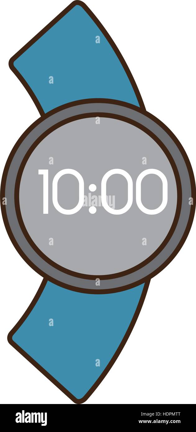 cartoon digital smart watch time screen Stock Vector Image & Art - Alamy