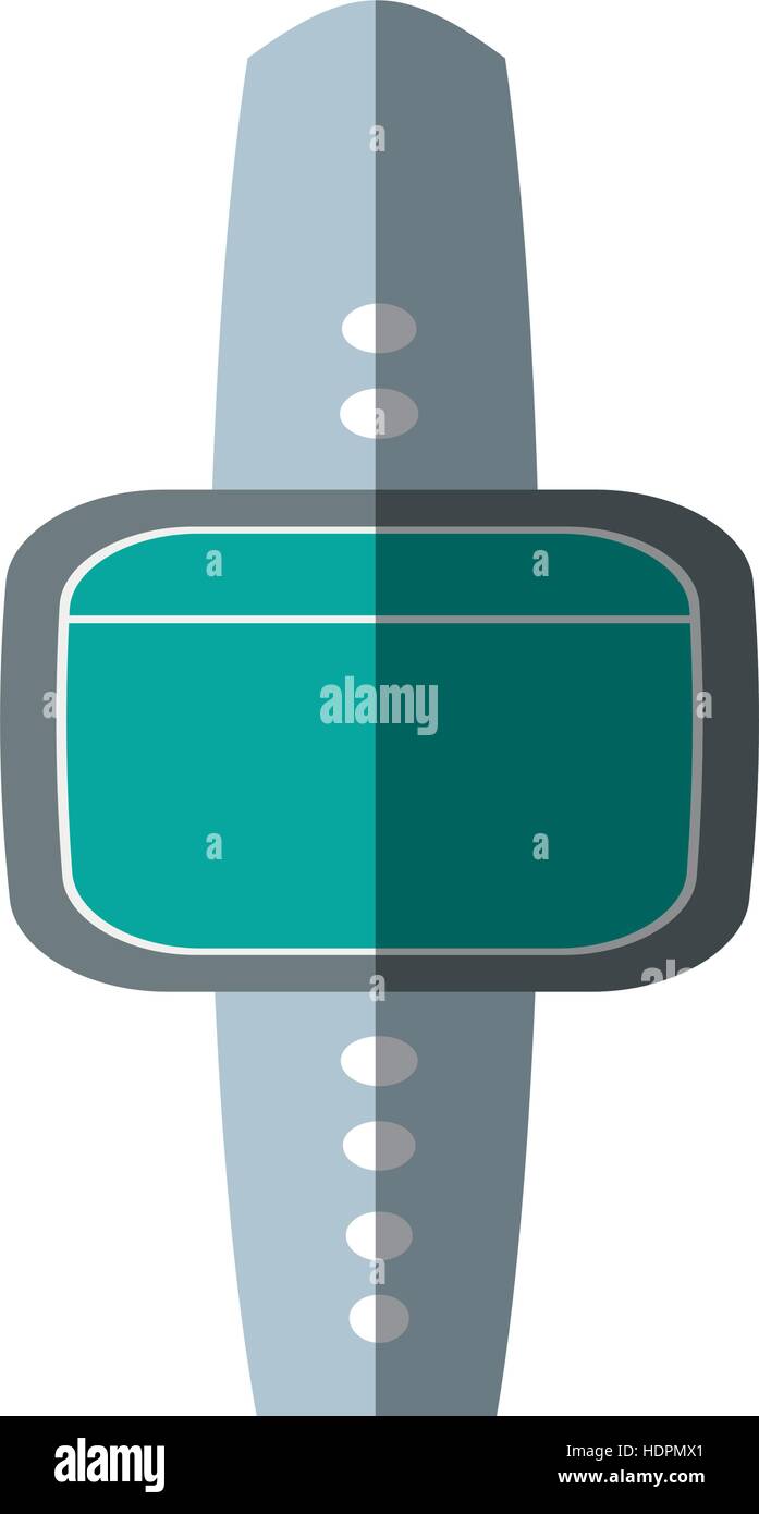 smart watch green screen wearable technology shadow Stock Vector Image ...