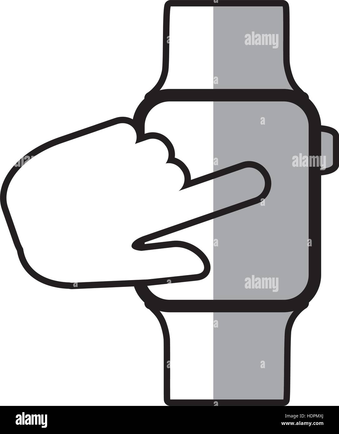 finger touch smart watch wearable shadow Stock Vector Image & Art - Alamy