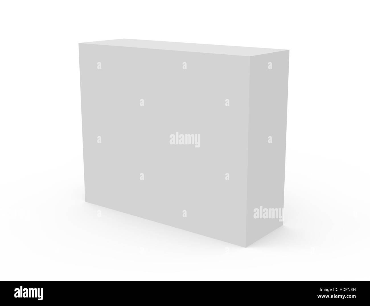 right tilt blank white box packaging template, 3d rendering isolated ...