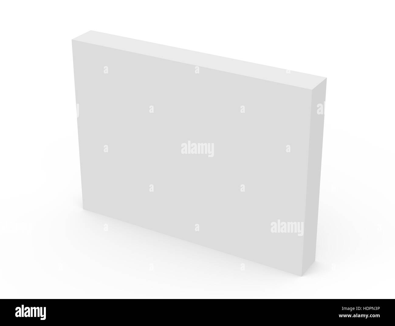 right tilt blank white box packaging template, 3d rendering isolated ...