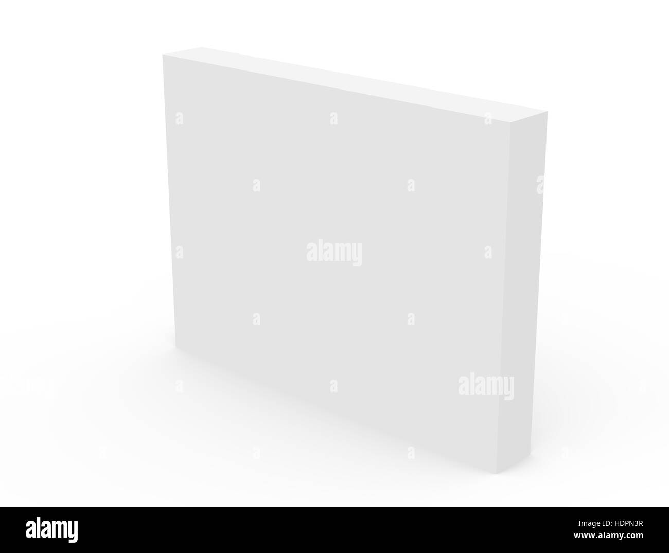 right tilt blank white box packaging template, 3d rendering isolated ...