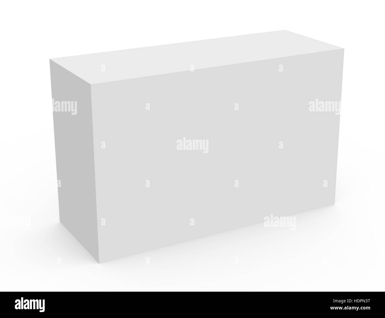 left tilt blank white box packaging template, 3d rendering isolated ...