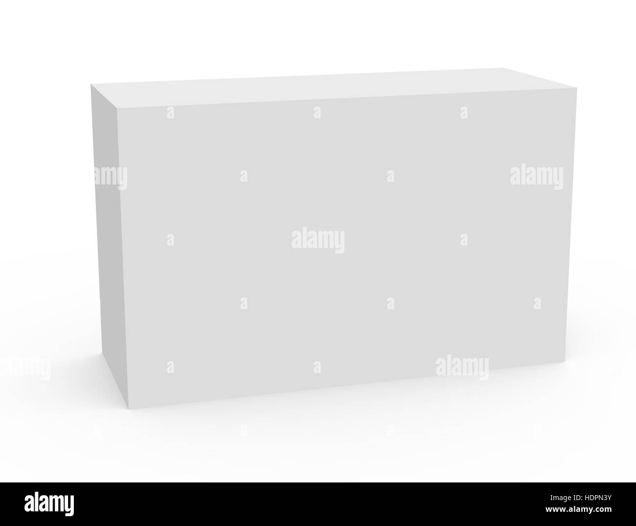 left tilt blank white box packaging template, 3d rendering isolated ...