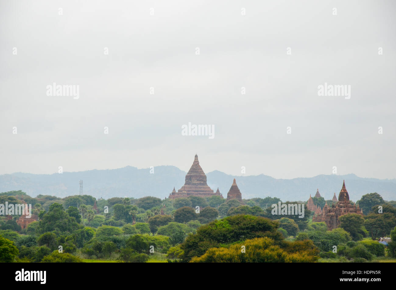 Temples and pagodas in the Bagan plains, Myanmar Stock Photo - Alamy