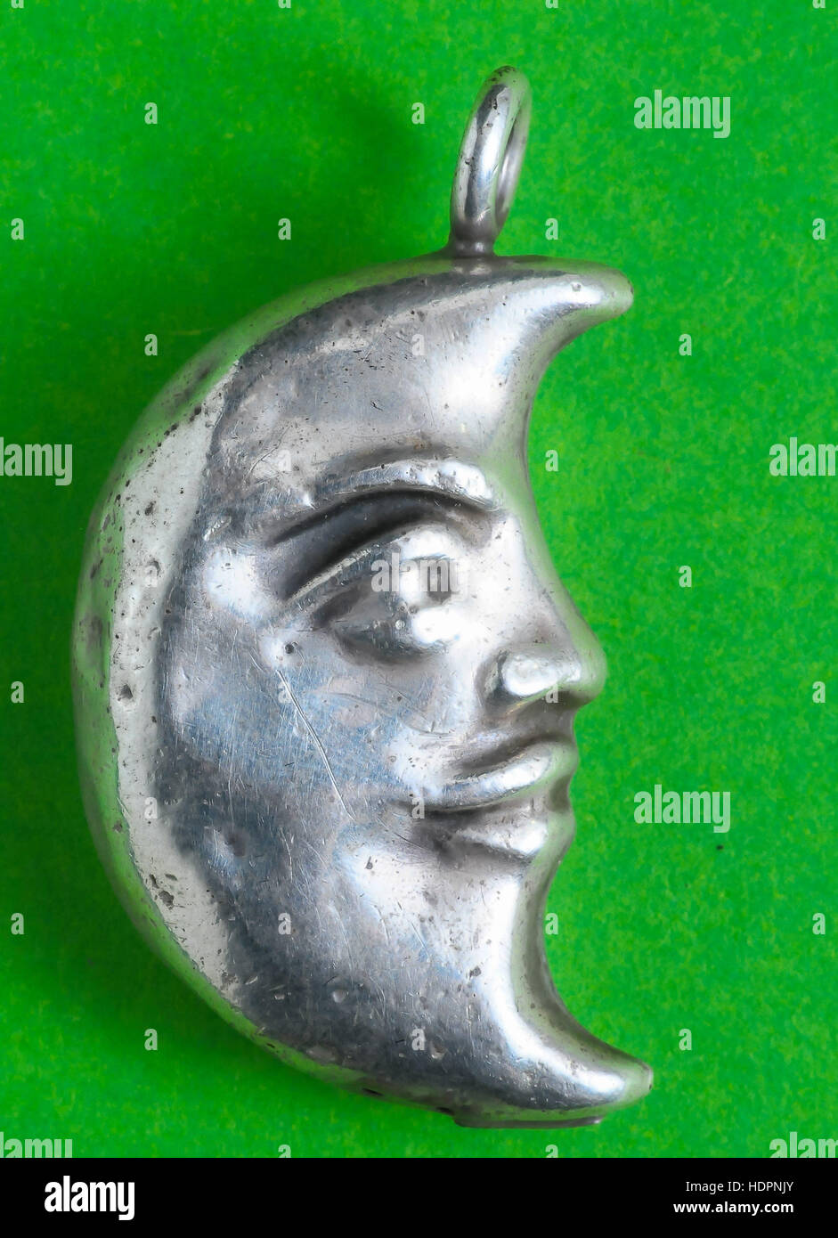 Half Moon Silver Jewel Stock Photo - Alamy
