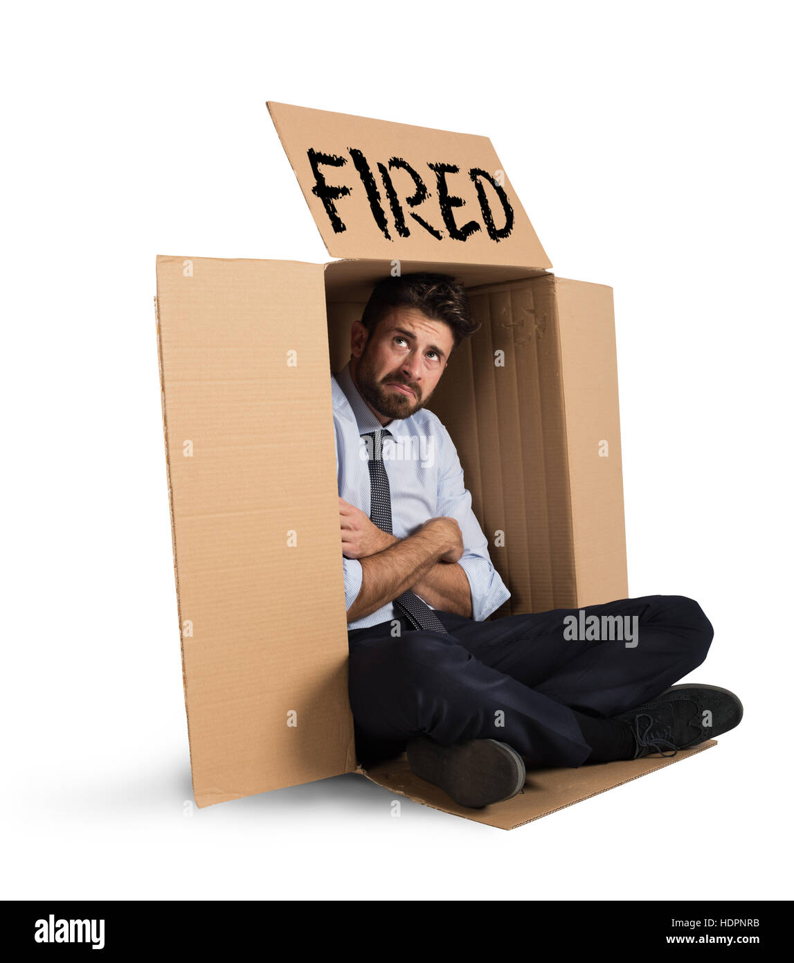 Bankruptcy sad businessman business Cut Out Stock Images & Pictures - Alamy