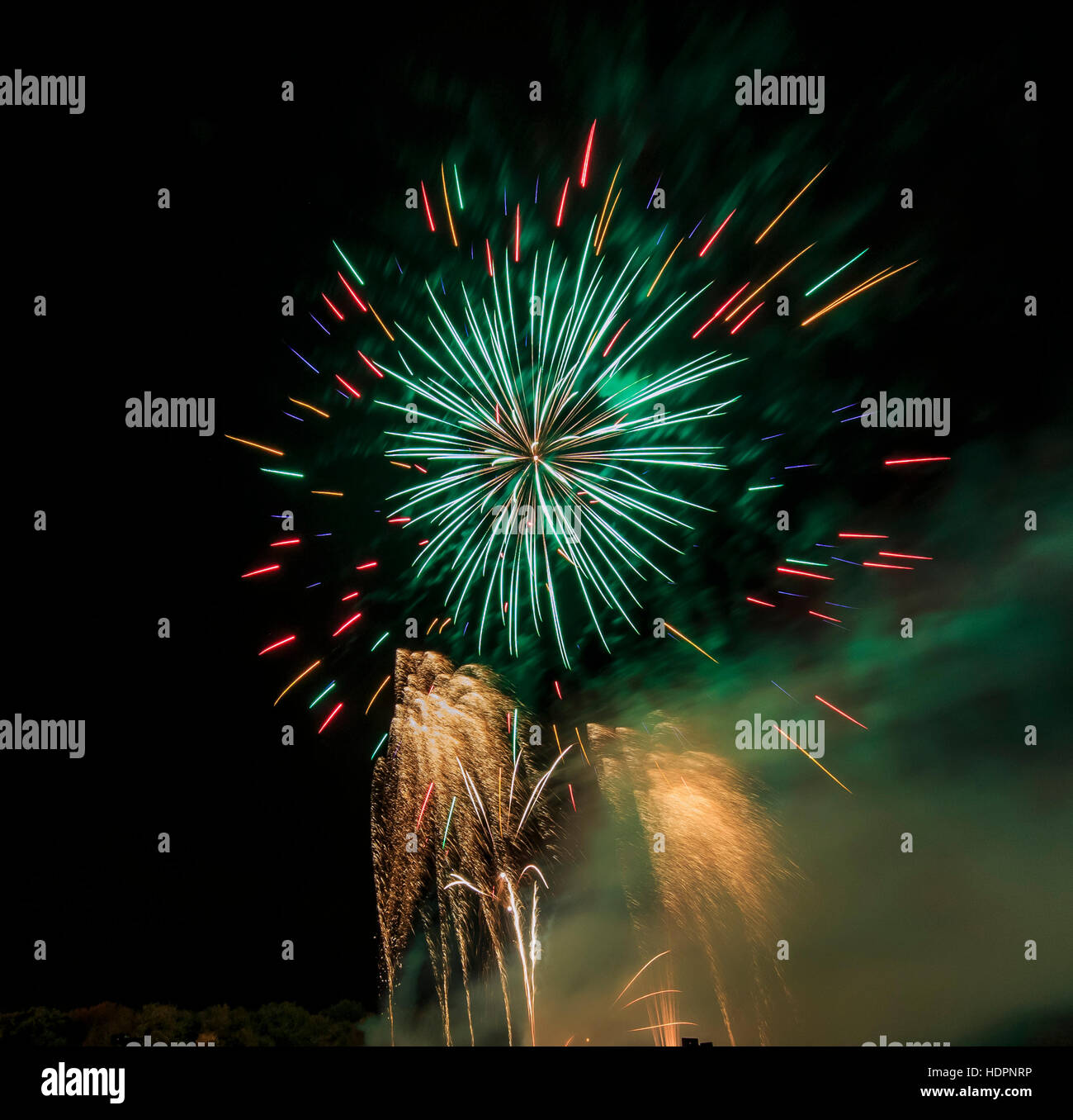 Colorful fireworks isolated with simple background Stock Photo - Alamy