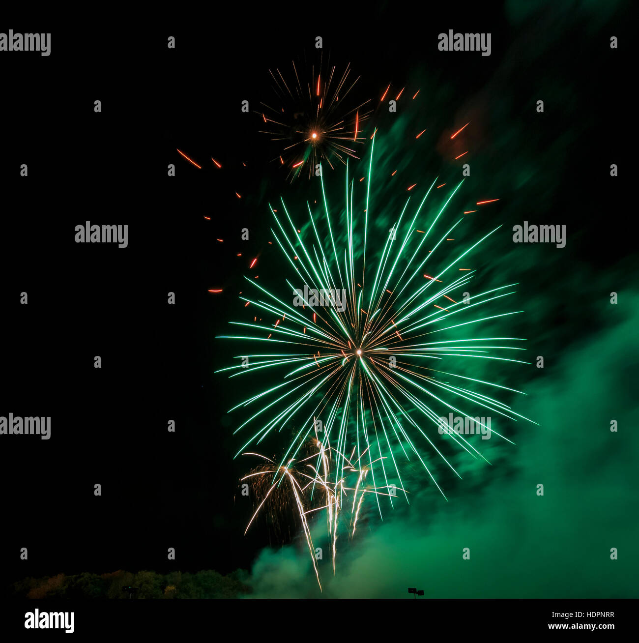 Colorful fireworks isolated with simple background Stock Photo - Alamy