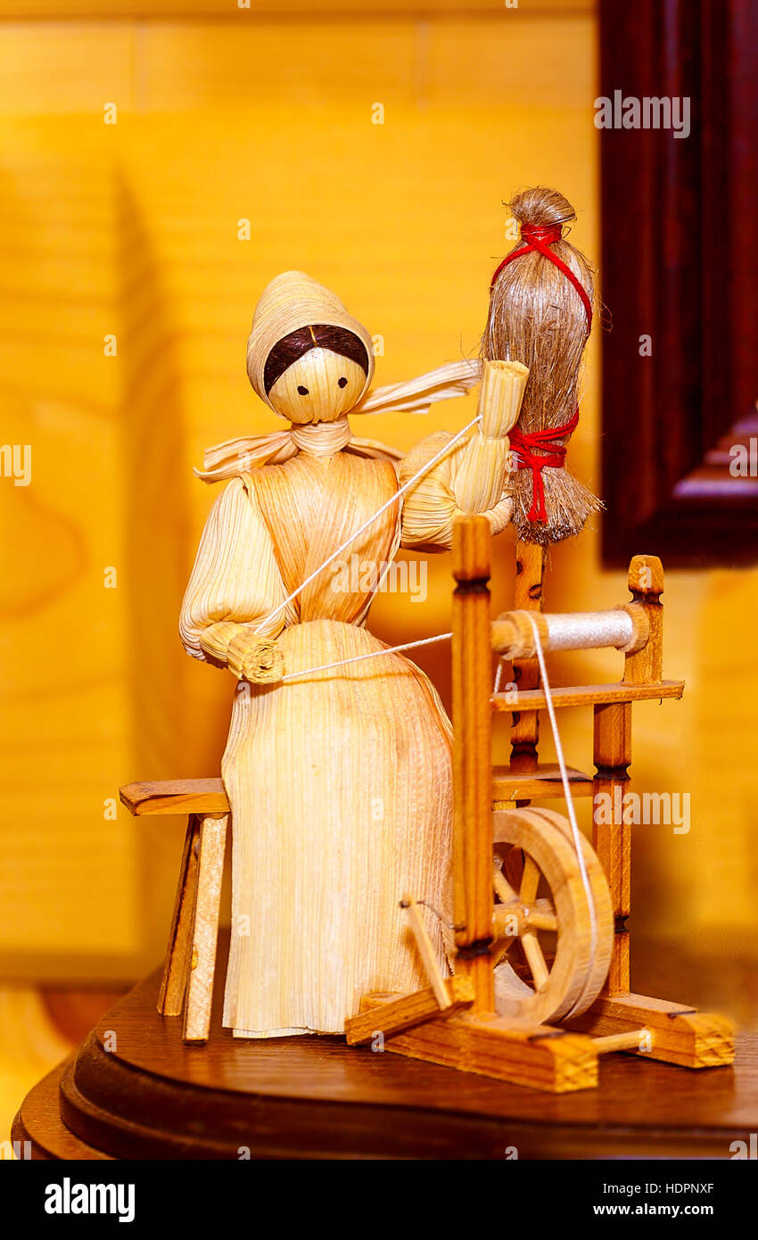 folk style traditional handmade figure made from natural materials ...