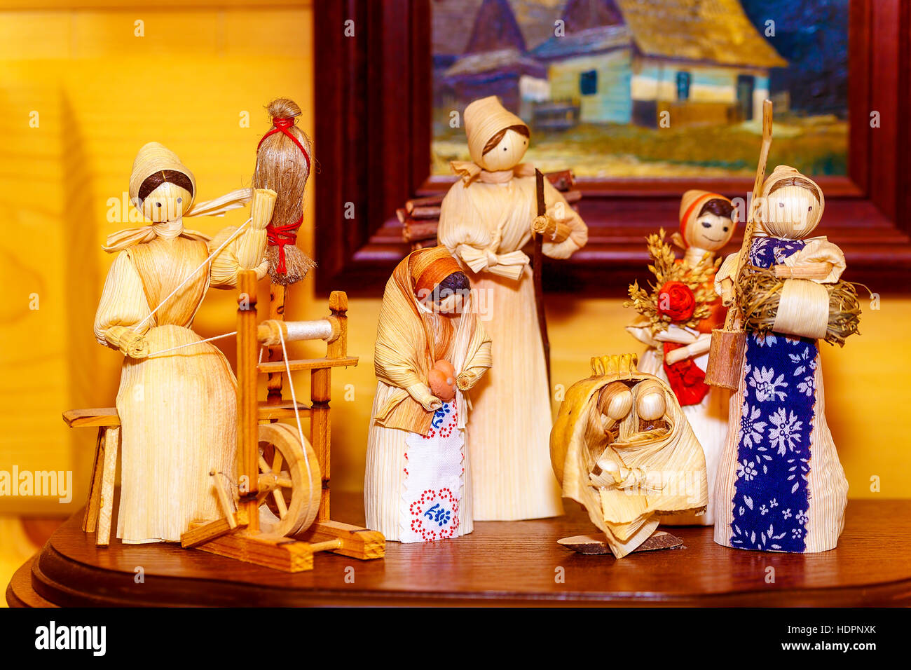 folk style traditional handmade figures made from natural materials ...
