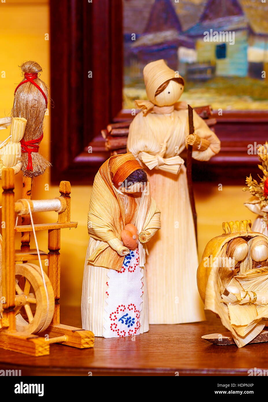 folk style traditional handmade figures made from natural materials ...