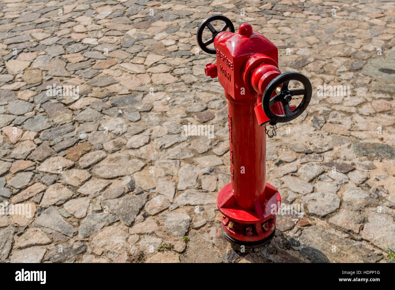 Red fire hydrant Stock Photo - Alamy