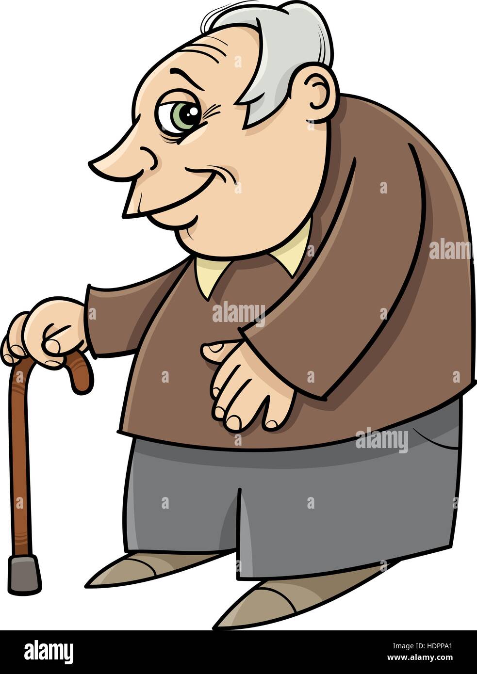 Grandpa cartoon illustration hi-res stock photography and images - Alamy