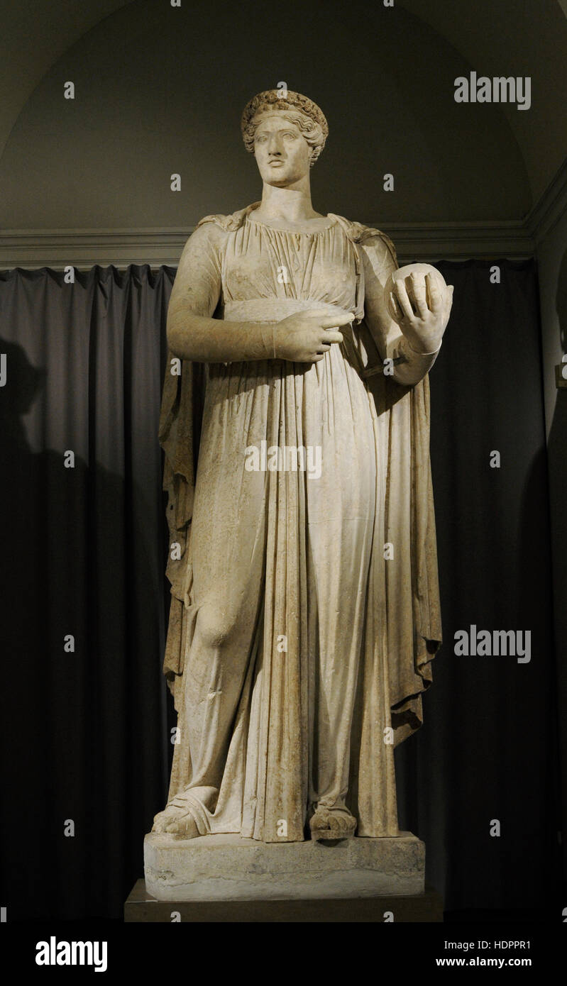 The Muse of Astronomy, Urania with celestial globe. 1st century BC or ...