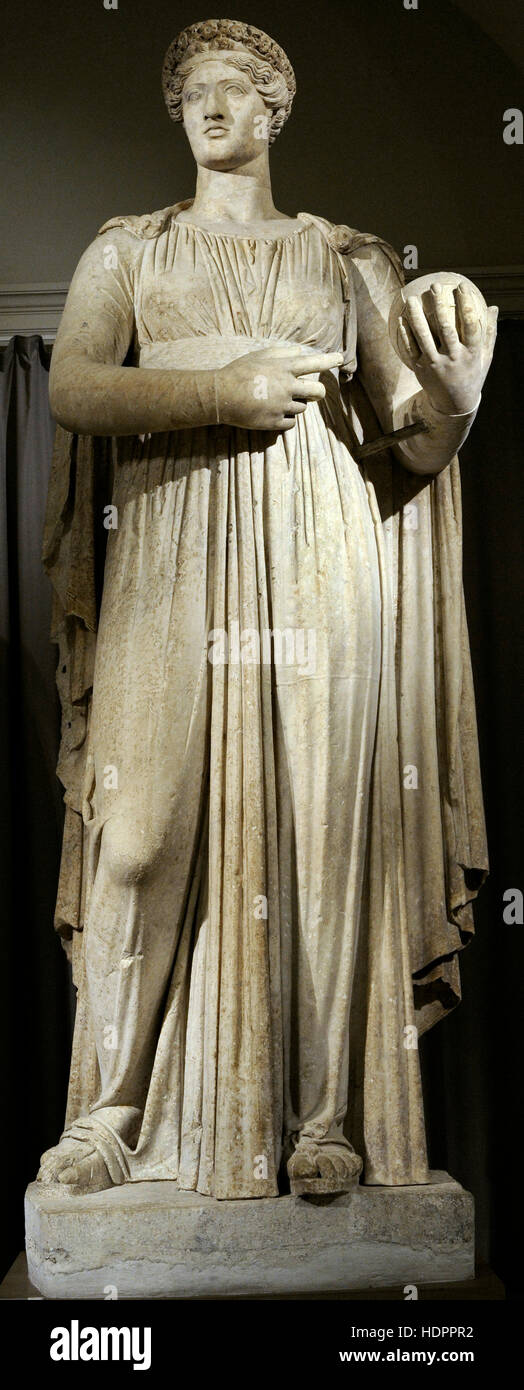 The Muse of Astronomy, Urania with celestial globe. 1st century BC or ...