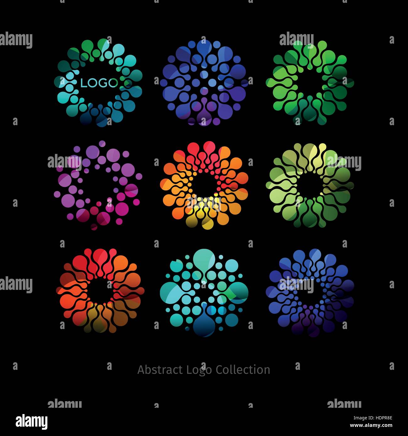 Dotted circle icons hi-res stock photography and images - Alamy