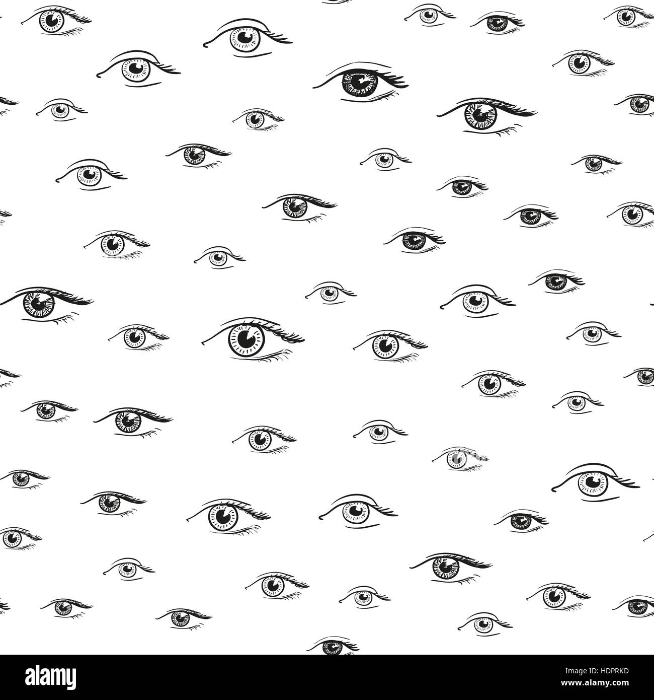 Drawn eyes Black and White Stock Photos & Images - Alamy