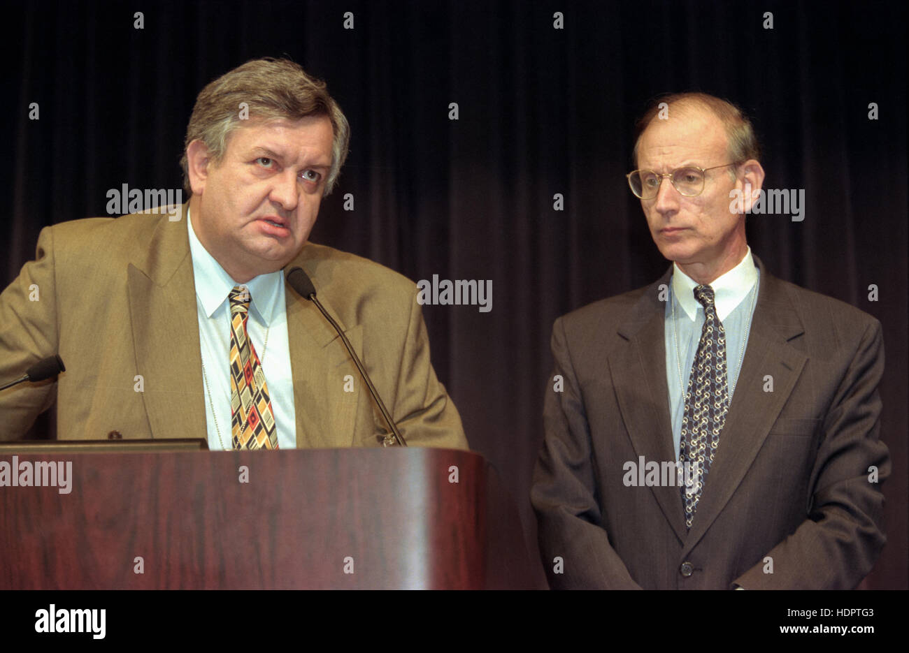 Edgar Bronfman, Sr., with US Under Secretary of State Stuart Eizenstat ...