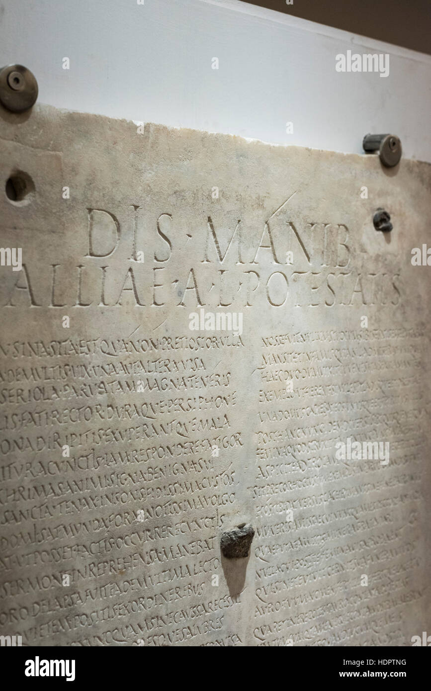 Ancient roman stone tablet latin hi-res stock photography and images ...