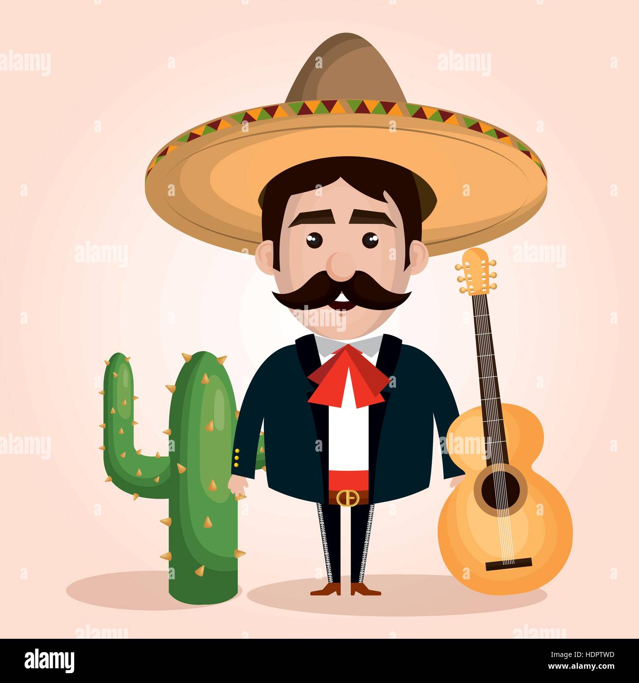 mexican mariachi character classic vector illustration design Stock ...