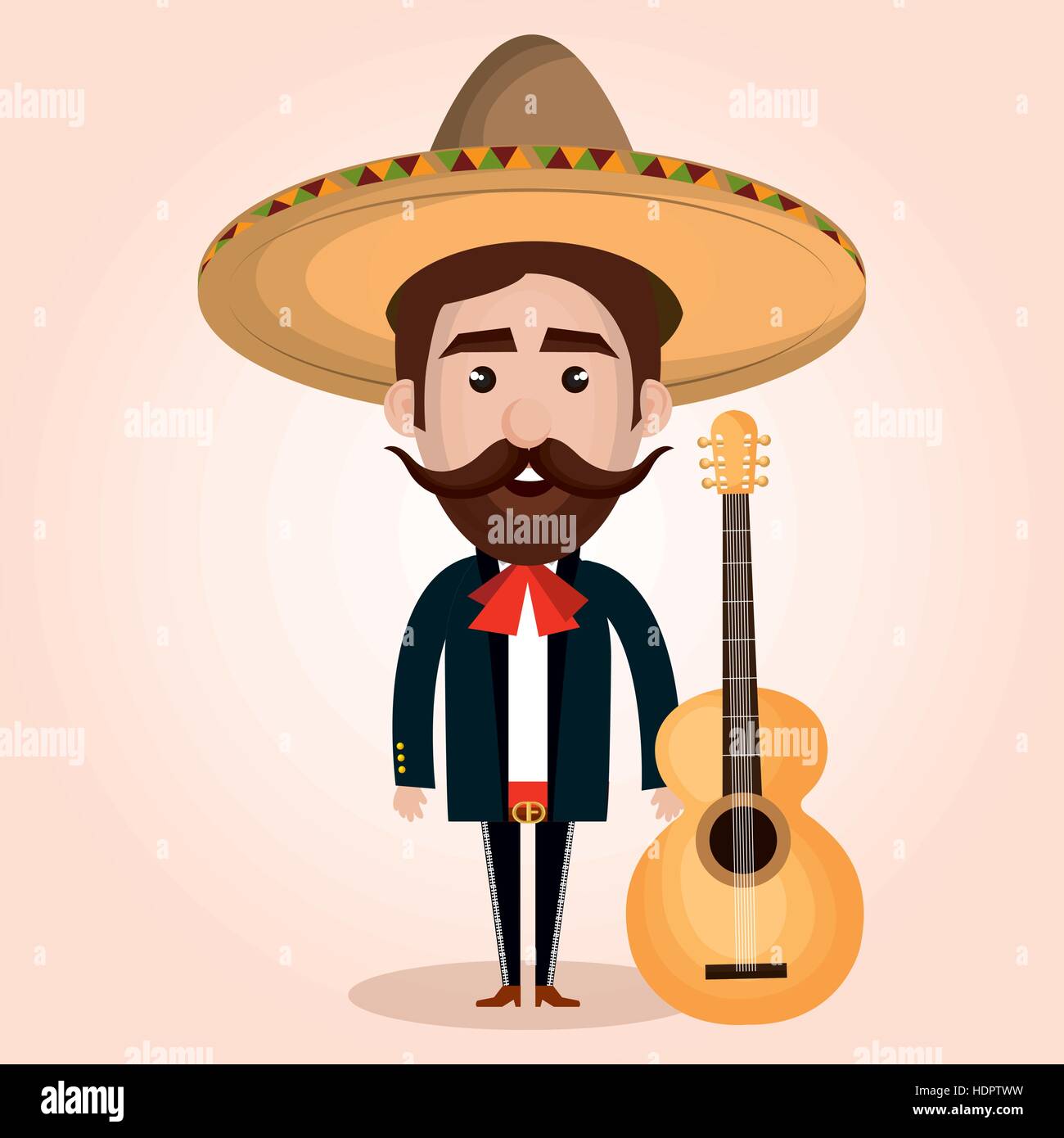 mexican mariachi character classic vector illustration design Stock ...