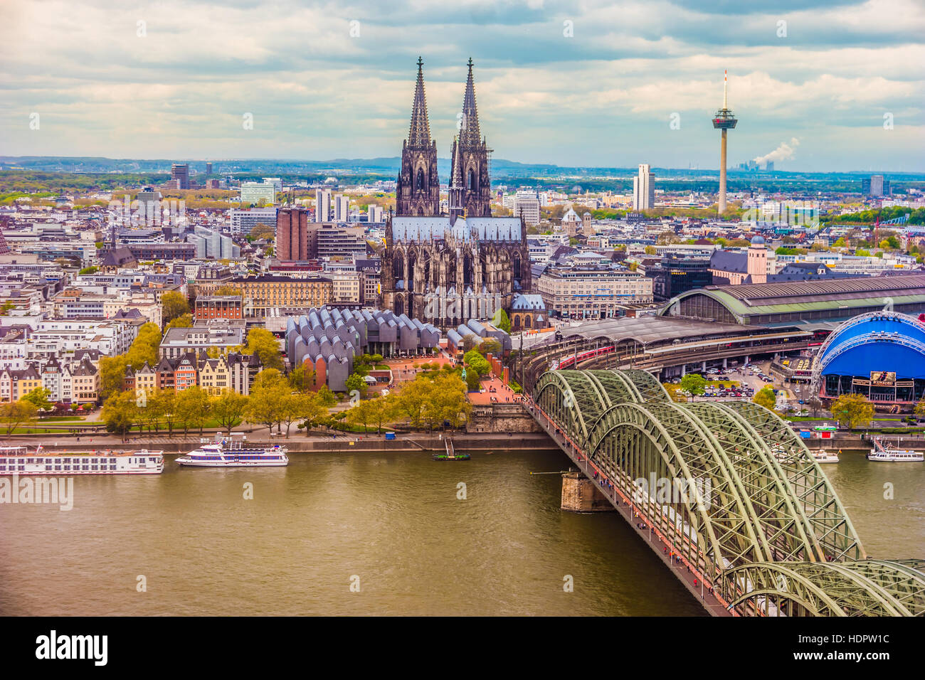 Aerial view of Cologne, Germany Stock Photo - Alamy