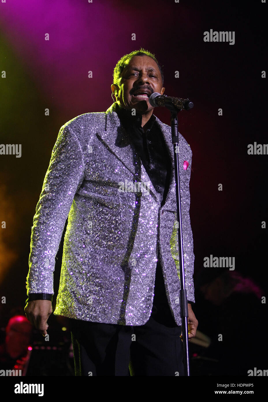 The Four Tops and Temptations perform on stage at the O2 Arena ...
