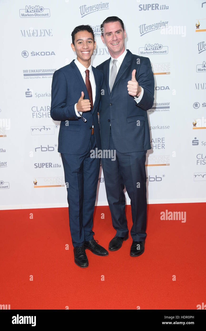 Goldene Henne awards 2016 at Messe. - Arrivals Featuring: David Hermlin ...