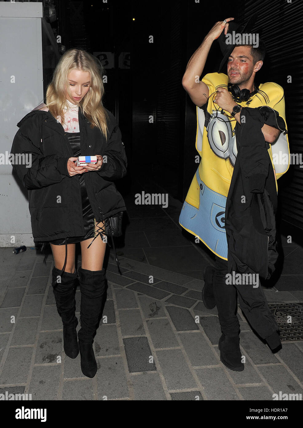 Celebrities attend a star studded Halloween Party held at new hotspot M ...