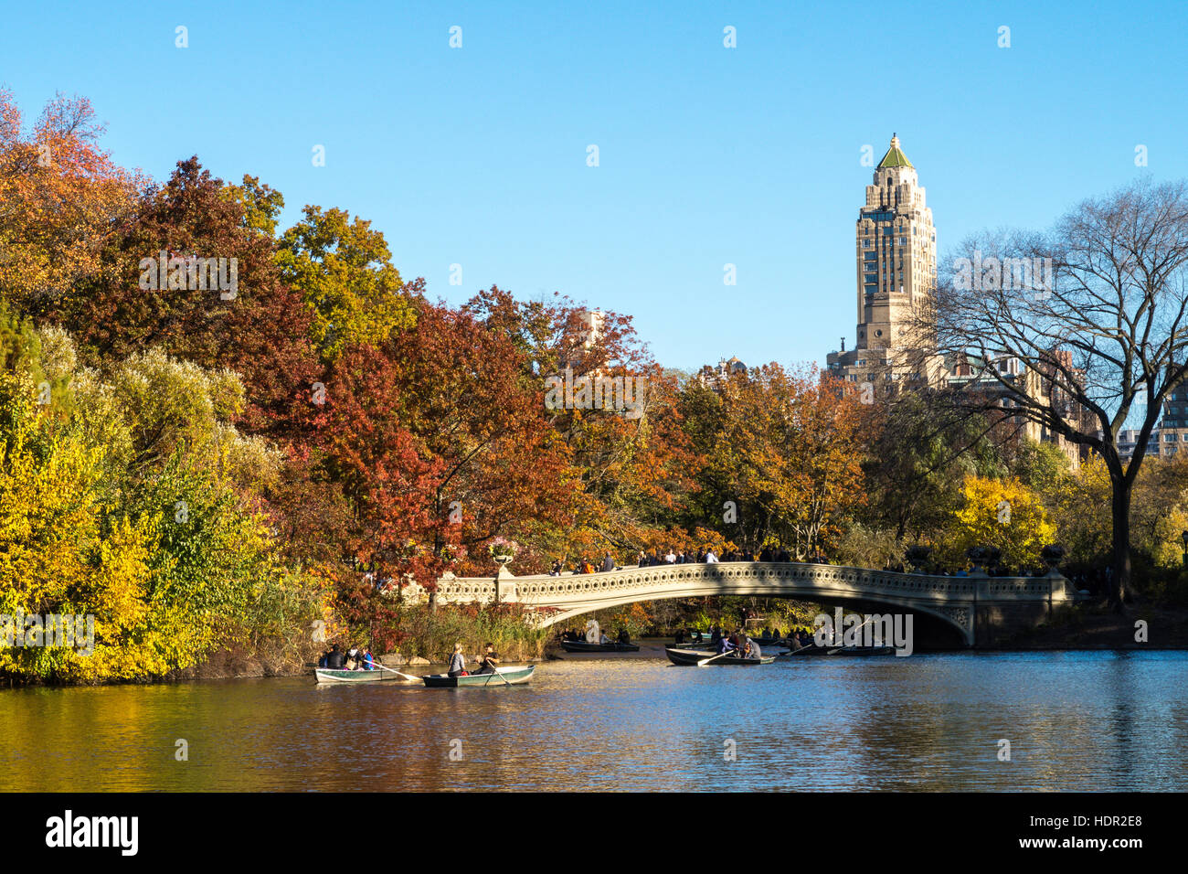 Bow bridge in central park hi-res stock photography and images - Alamy