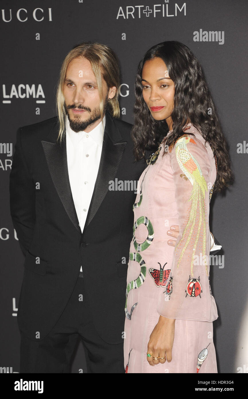 The 2016 LACMA Art + Film Gala Featuring: Zoe Saldana, Marco Perego ...