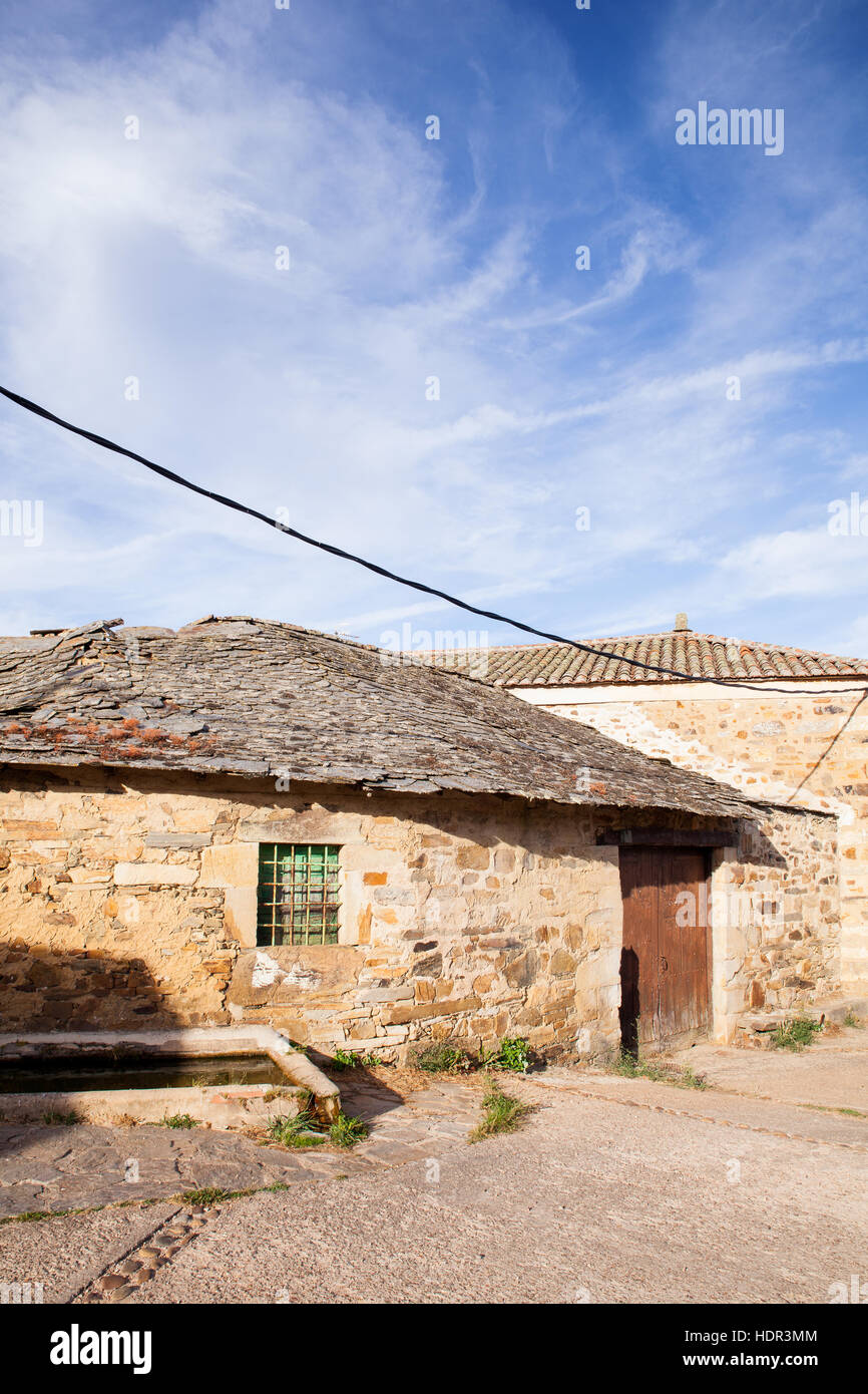 View of rural house in the spanish town Stock Photo - Alamy