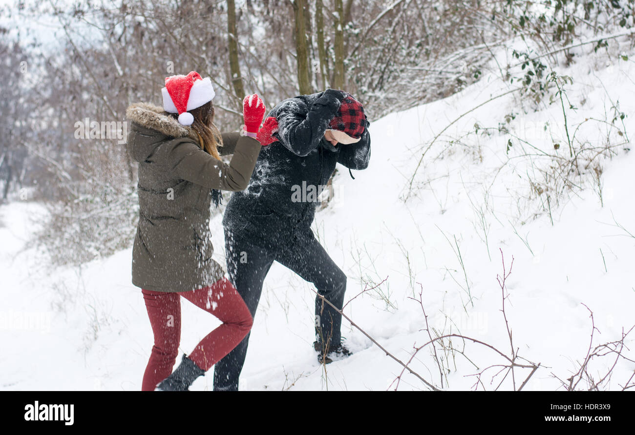 Snow hat couple hi-res stock photography and images - Alamy