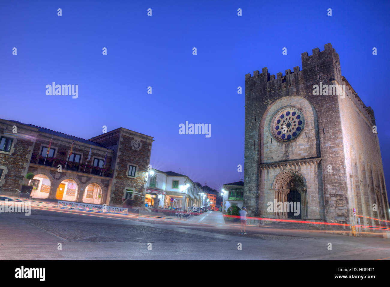 View of the Church San Nicolas de Portomarin Stock Photo - Alamy