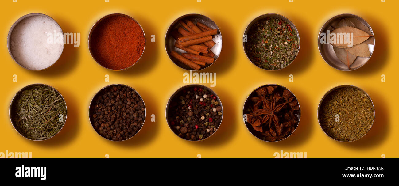 Bright set of spices Stock Photo - Alamy