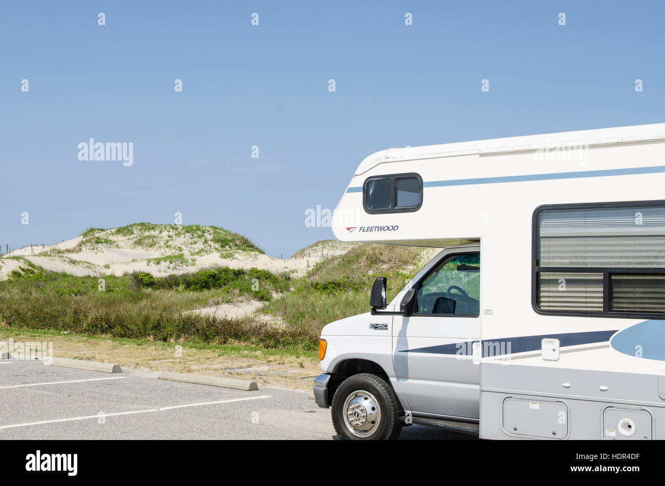 RV motorhome at Cape Hatteras National Seashore, Hatteras Island, Outer ...