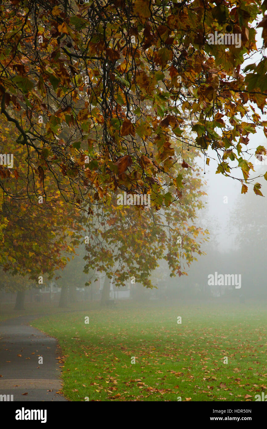 Fog in north London on the first day of British wintertime. Where ...