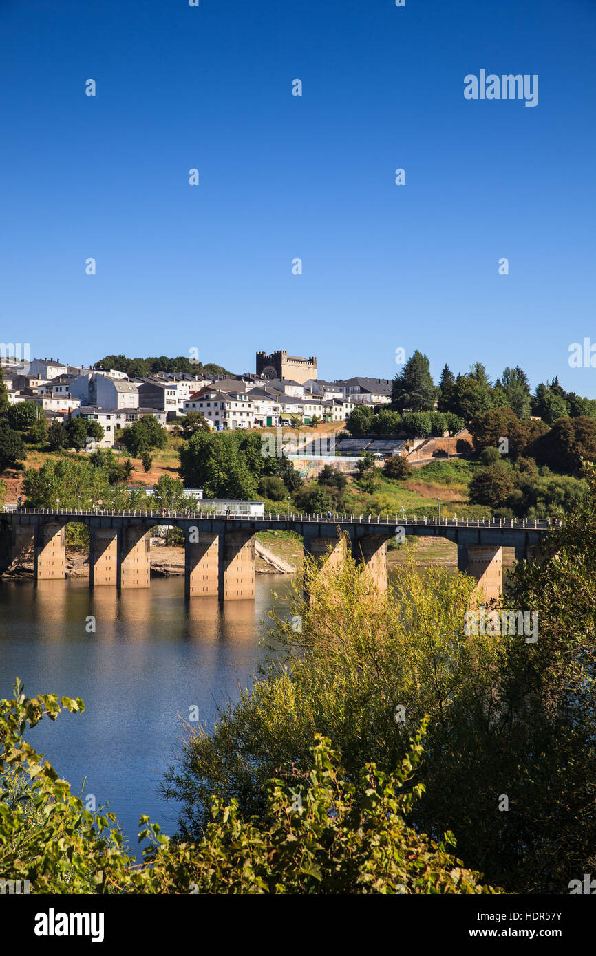 Roman bridge over the Minho River in Portomarin, Spain Stock Photo - Alamy