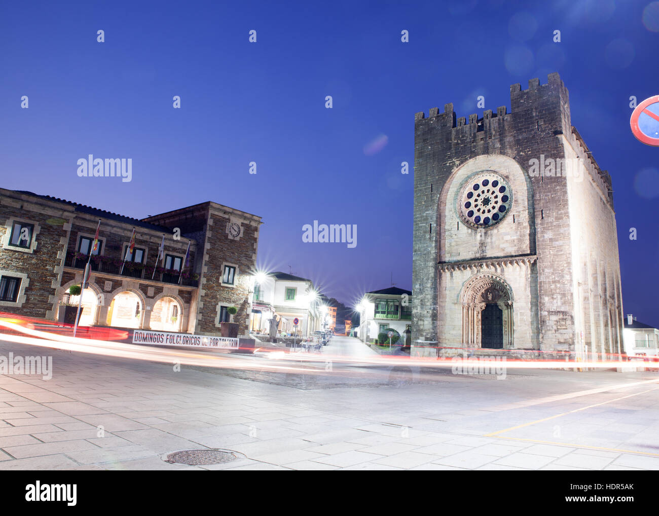 Church San Nicolas de Portomarin Stock Photo - Alamy