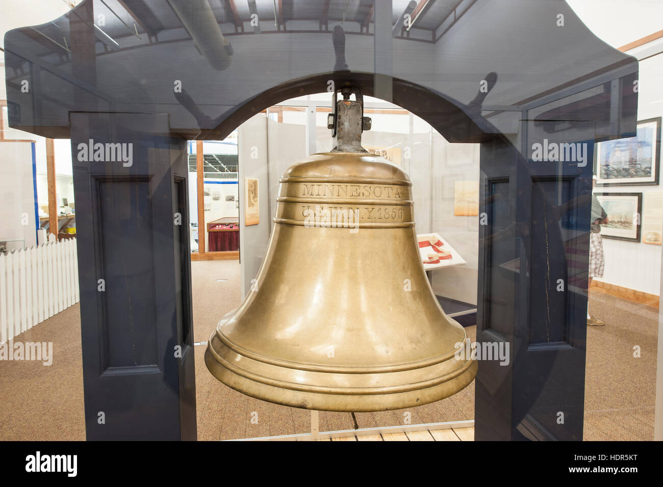 Bell from the USS Minnesota at the Graveyard of the Atlantic Museum ...